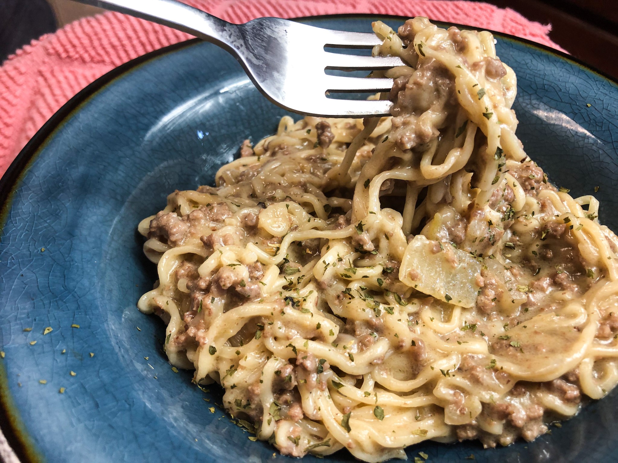 Ramen Ground Beef Stroganoff – Catherine's Plates